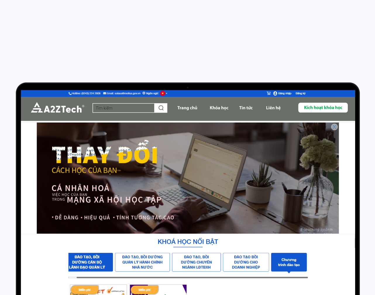 Hệ thống đào tạo trực tuyến - A2Z Technology